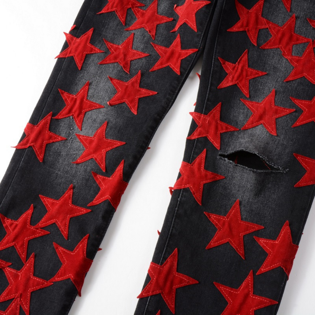 Amr Red Star Patch Jeans – SNW