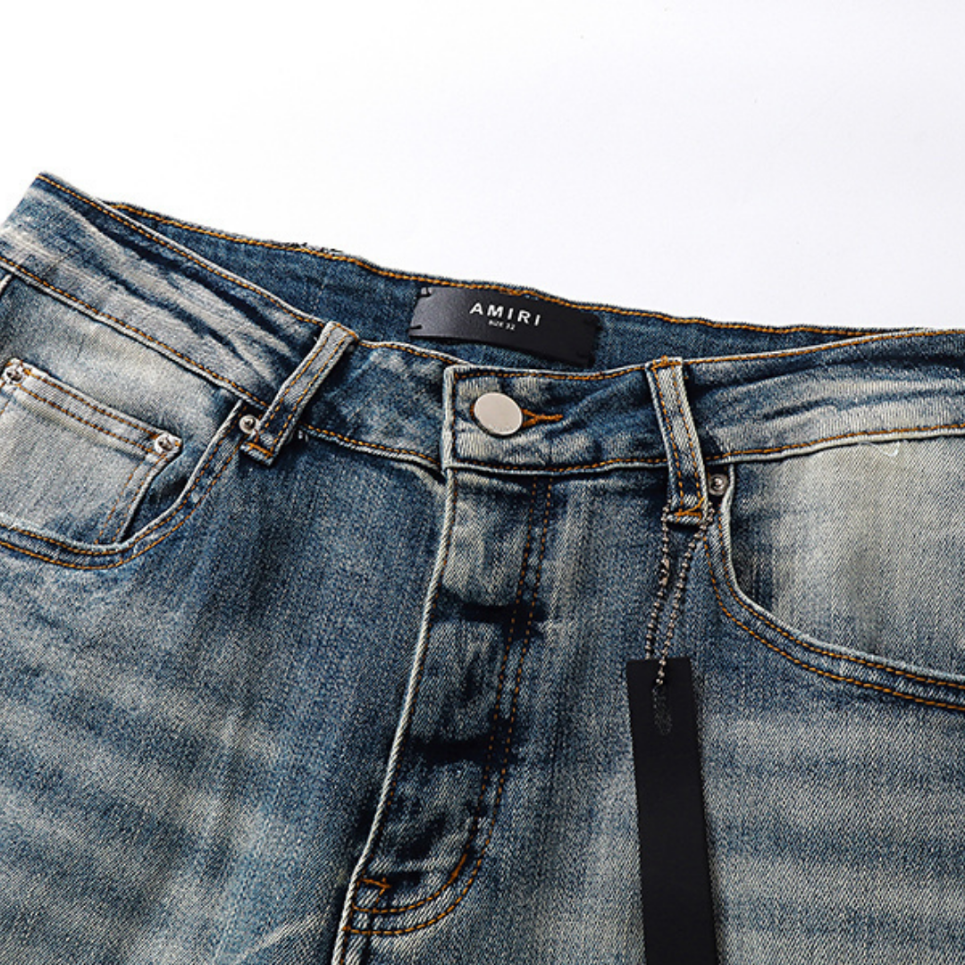Amr Black Staggered Jeans – SNW